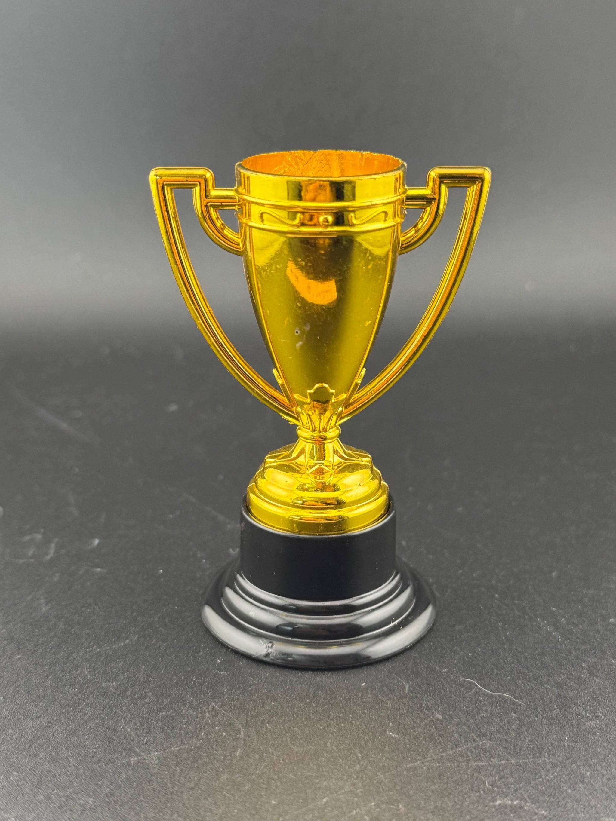 winners cup gold and black trophy cake topper decoration, football spo